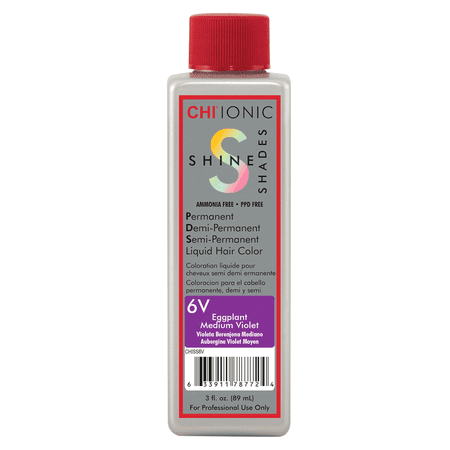 Chi 6V Shine Liquid Hair Color Eggplant Medium Violet 3 fl oz | Walmart ...
