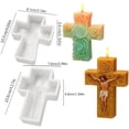 Cross Silicone Mold 2-Pack Rose and European Portrait Cross 3D Flower ...