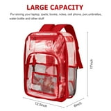 SANMADROLA Heavy Duty Clear PVC Backpack, Stadium Approved, Reinforced ...