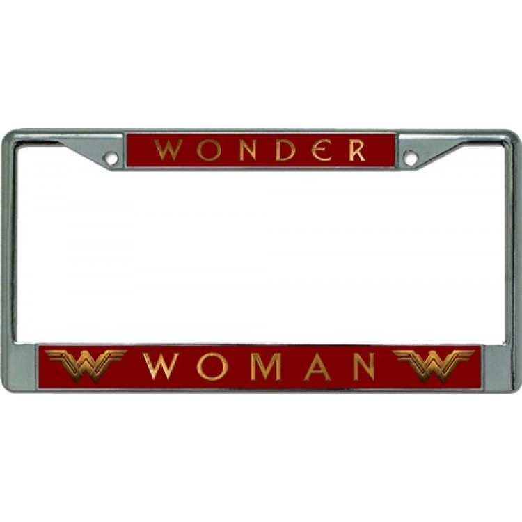 Wonder Woman On Red Chrome License Plate Frame | Walmart Canada