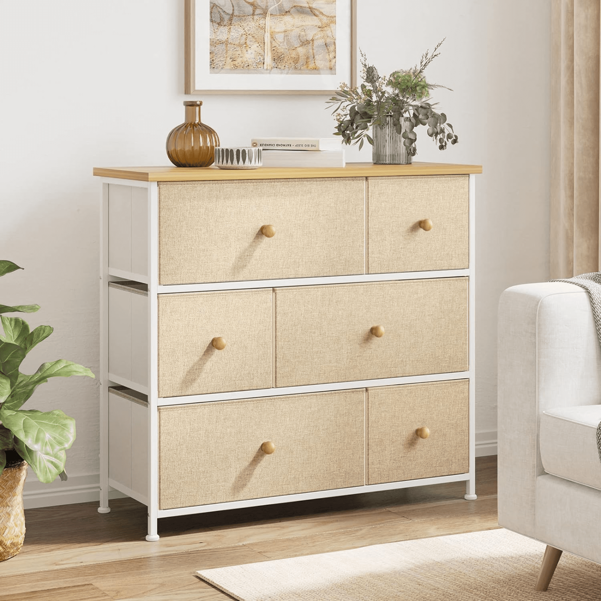 Mueble Cajonera para Ropa Fabato de 6 Cajones Deslizantes | Bodega ...