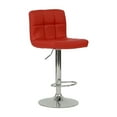 Adjustable Red Bar Stool with Chrome Frame - At Home Bars, Customizable ...