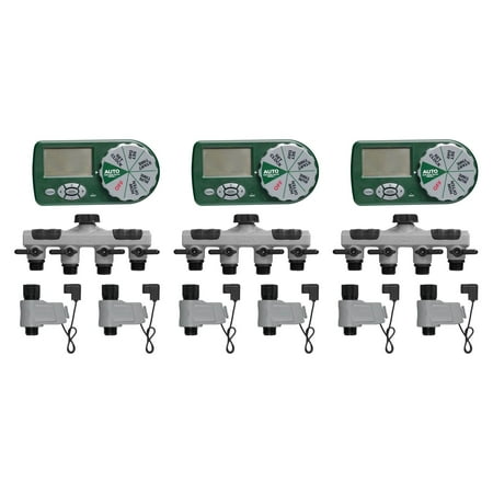 Orbit Automatic 4 Outlet Hose Faucet Sprinkler Controller Timer System ...
