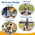 Gymax 4-in-1 Kids Tricycle Foldable Toddler Balance Bike with Parent ...