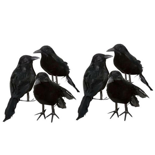Black Crow Props Realistic Raven Feathered Crows Decor - Walmart.com