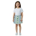 Blue Green Christmas Trees Stripes Girls' Skirts A-Line Skirts with ...