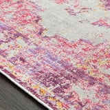 Mark&Day Area Rugs, 4x6 Everly Traditional Bright Pink Area Rug, Pink ...
