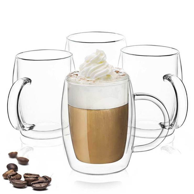 JoyJolt Infinity Double Wall Insulated Coffee Mugs 13.5 oz (Set of 4 ...