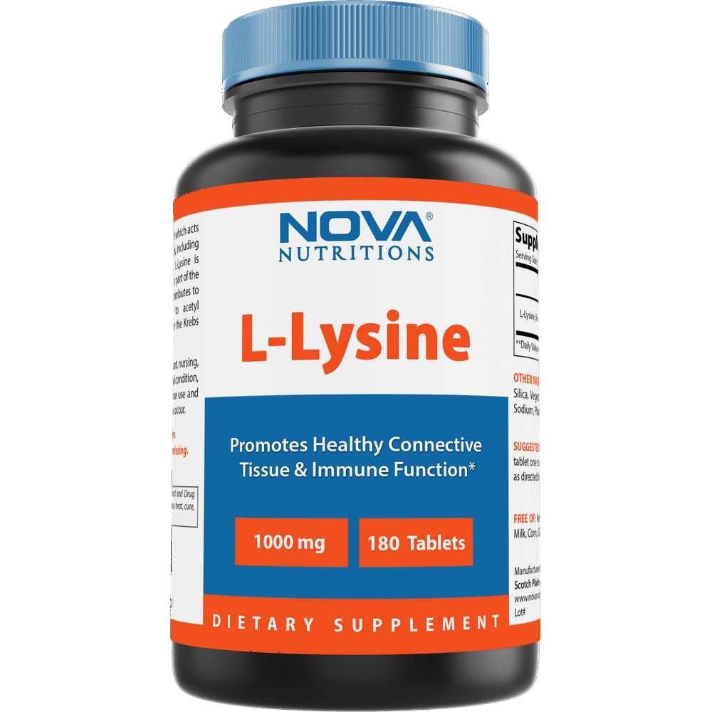 Nova Nutritions L-Lysine 1000 mg - 180 Tablets - Walmart.com - Walmart.com