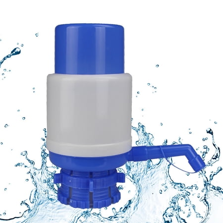 NETSENG Water Bottles Pump Blue Manual Hand Pressure Drinking Fountain ...