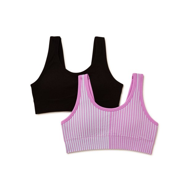Wonder Nation Girls Scoop Bra, 2-Pack, Sizes S-XL - Walmart.com