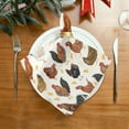 GZHJMY Cloth Napkin Rooster Hen Farm Bird Chicken Kitchen Dining Table ...