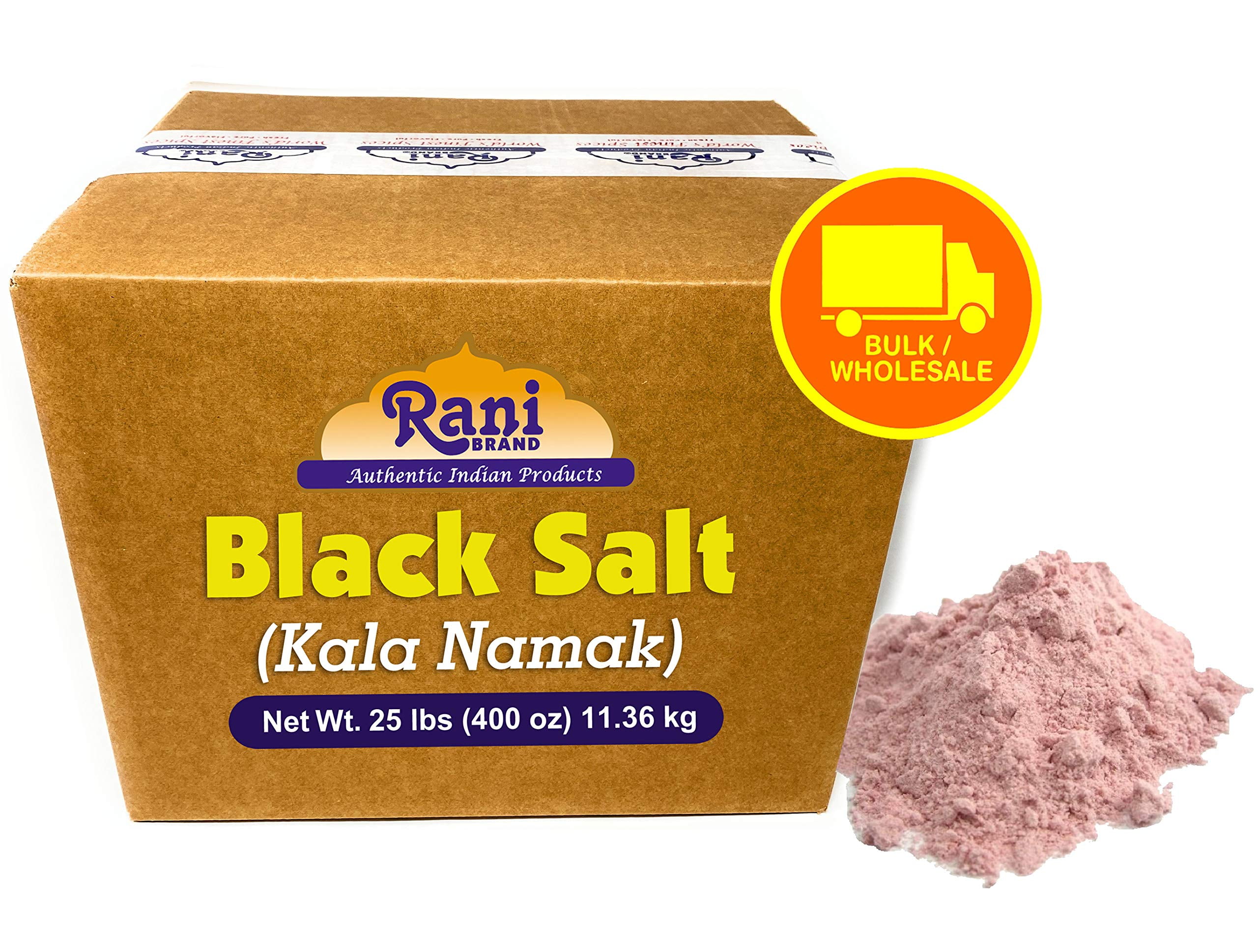 Buy Rani Black Salt Powder (Kala Namak) Mineral 400oz (25lbs) 11.36kg ...