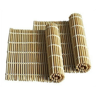 Bamboo Sushi Rolling Mat Reusable Wooden Roller - Walmart.com