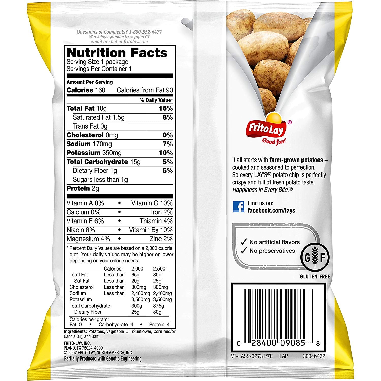 Frito Lay Chips Nutritional Info | Besto Blog