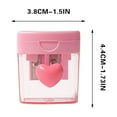 Four-Color Heart-Shaped Rotating Pencil Sharpener, Dual Hole Design ...