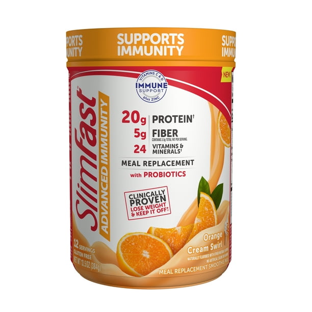 SlimFast Advanced Immunity Orange Cream Swirl Meal Replacement Smoothie ...