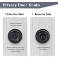 YIHATA Privacy Doorknobs, Matte Black Finish, Keyless Interior Door ...
