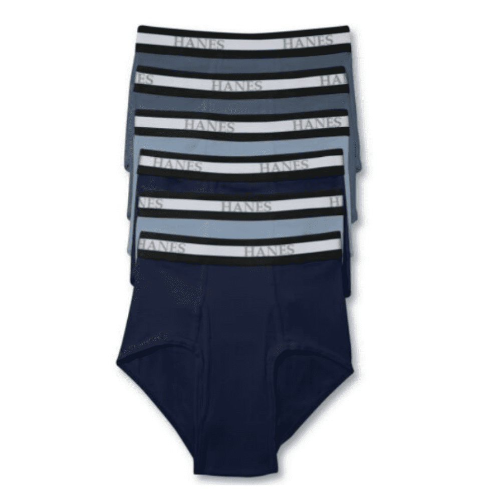 Hanes Platinum Men's Full Rise Briefs Underwear 6 Pack Blue Multi Small ...