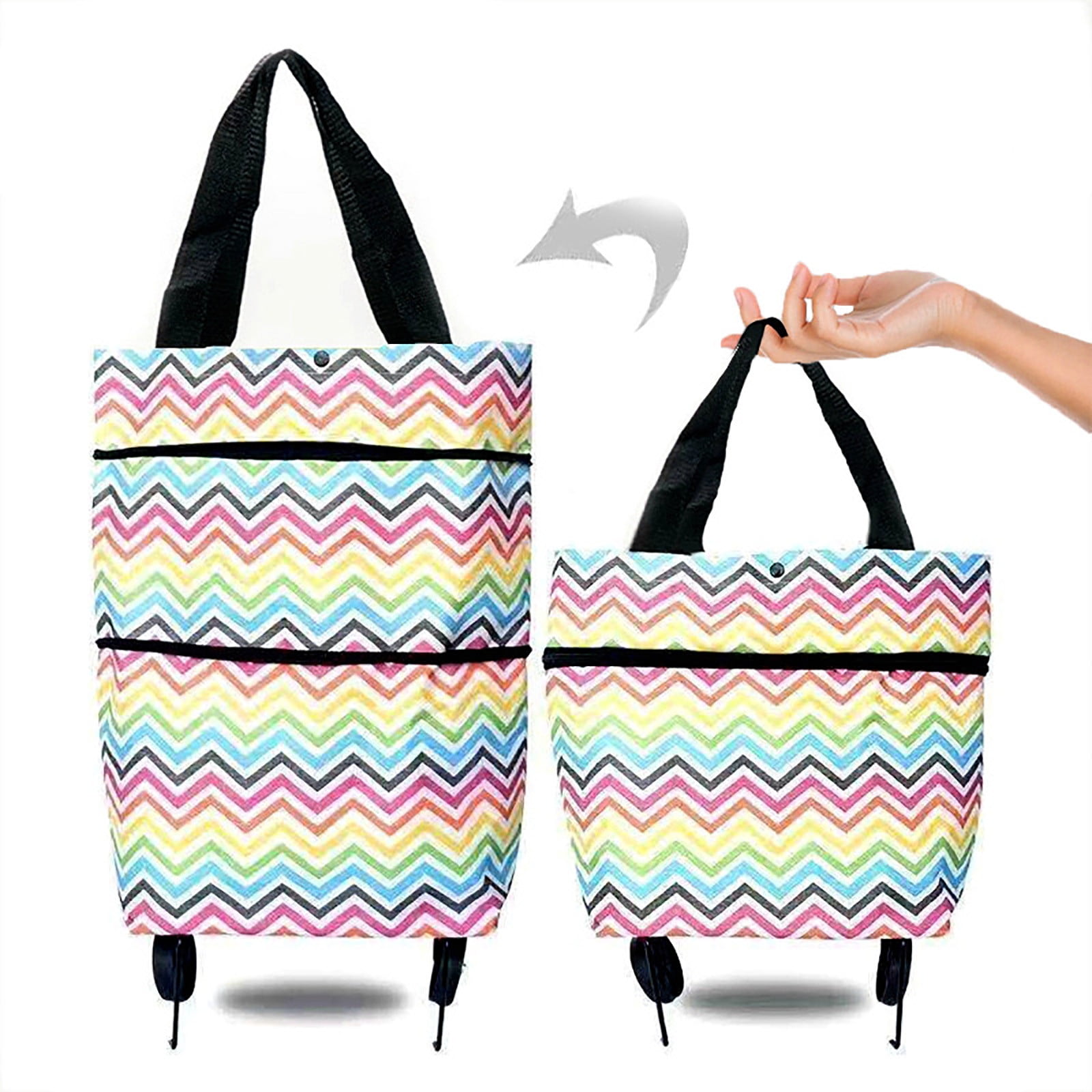 Click here for Rxirucgd Collapsible Trolley Bags Folding Shopping... prices