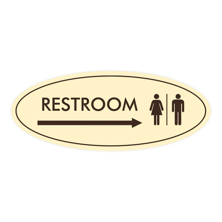 Restroom Sign Right Arrow