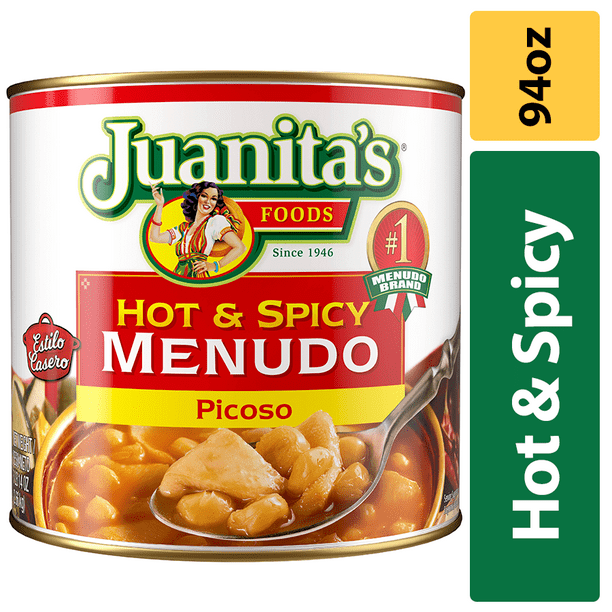 Juanita's Foods Hot & Spicy Menudo, Canned Menudo, 94 oz - Walmart.com