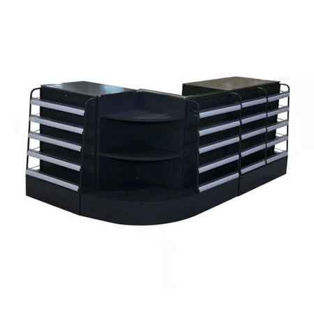 INTBUYING Cashier Desk Showcase Combo Unit Checkout Counter Display ...