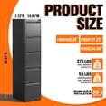 5 Drawer File Cabinet, Metal File Cabinet with Lock, Vertical File ...