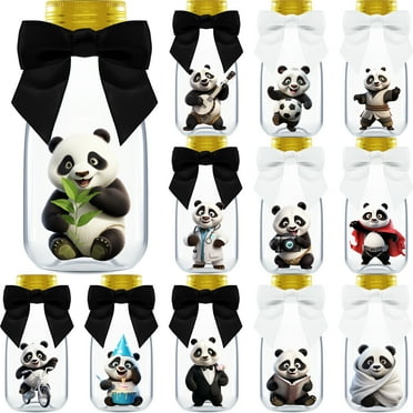 24 Pack Party Favor Boxes, Cute Panda Treat Bags, Gable Boxes for Kids ...