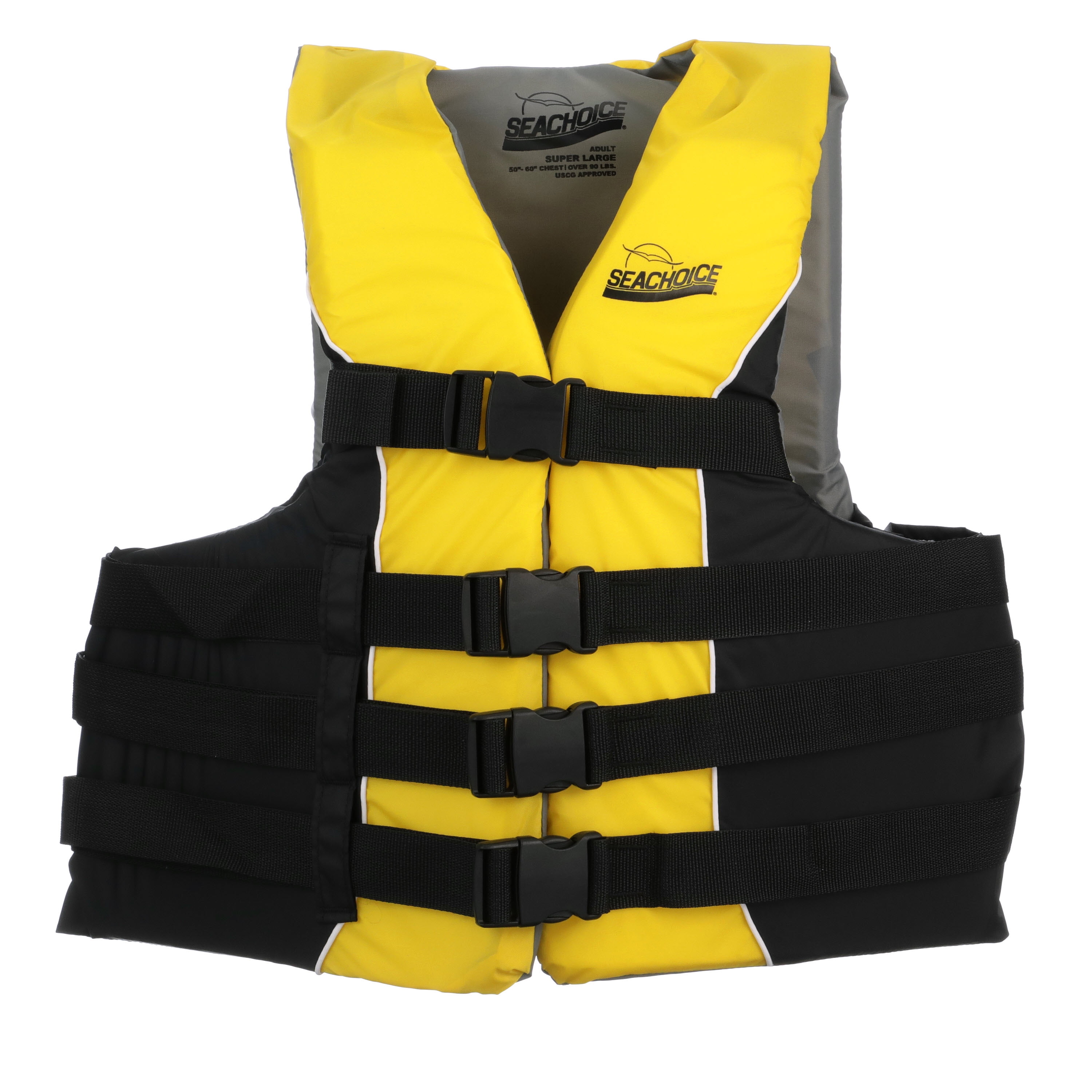 Seachoice Level 70 Life Jacket, Deluxe Adjustable 4-Belt Ski Vest ...
