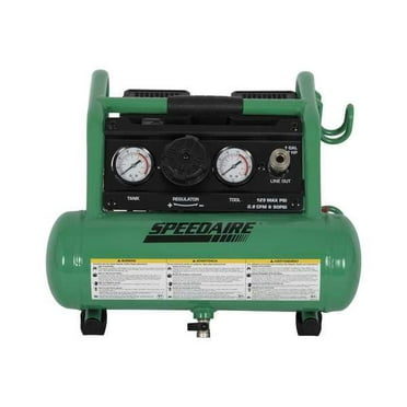 Speedaire Portable Air Compressor,4 gal,Twin Stack 11X355 - Walmart.com