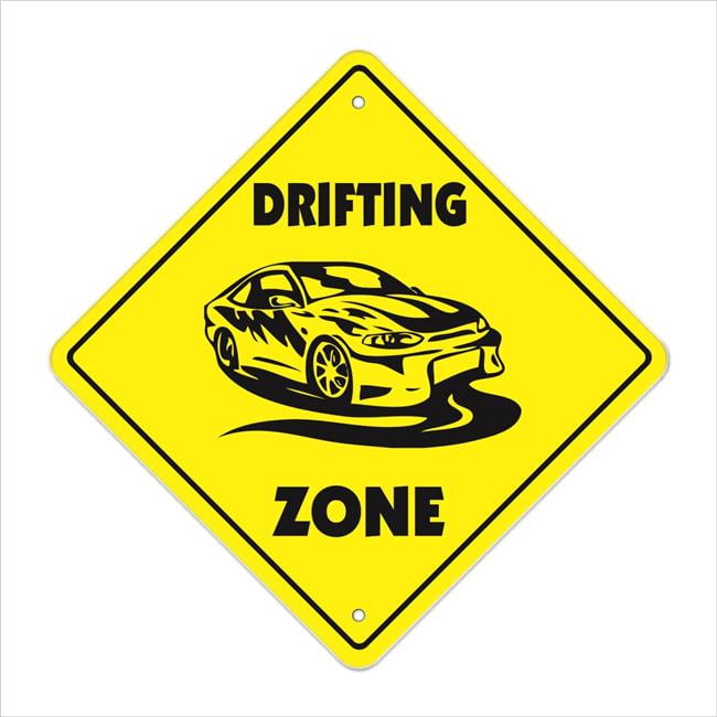 SignMission X-DRIFTING 12 x 12 in. Zone Xing Crossing Sign - Drifting ...