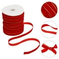 1 Roll Velour Ribbon for Christmas Wreath Decor Craft Gift Wrapping Bow ...
