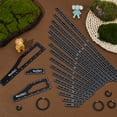 Acrylic Rulers Measuring Widget Tool Sets for Tabletop Wargames Black 5 ...
