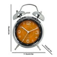 Holloyiver Alarm Clock, Twin Bell Galvanized Metal 4.5" Extra Loud ...
