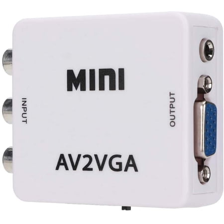Mini VGA to Video Converter, Composite AV to VGA Adapter, TV Set-Top ...