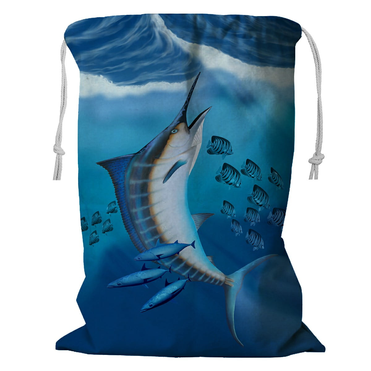 ECZJNT Marlin Fish Small fish scatter Storage Basket Laundry Bag with ...