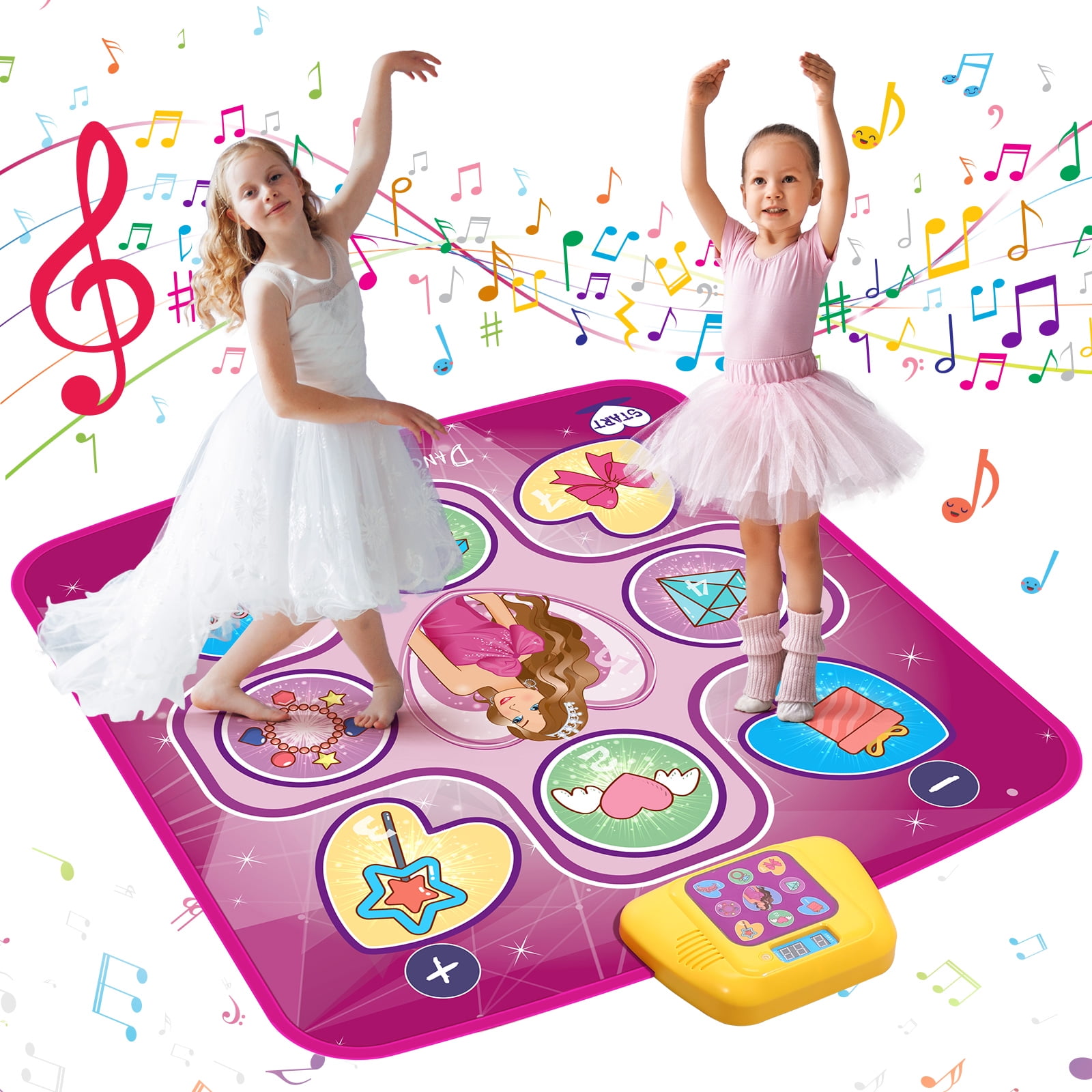 SULOBOM Dance Mat Gift for 3-12 Year Old Girls Boys Electronic Dance ...