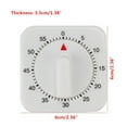 Necvior Square 60 Mechanical Kitchen Cooking Timer Countdown Alarm Food ...