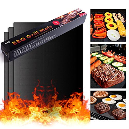 Buy On'h BBQ Grill Mat - Set of 3 Heavy Duty Non-Stick for Ribs Shrimps ...