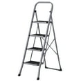 ZENY 4 Step Ladder, Folding Step Stool with Handgrip, Wide Platform ...