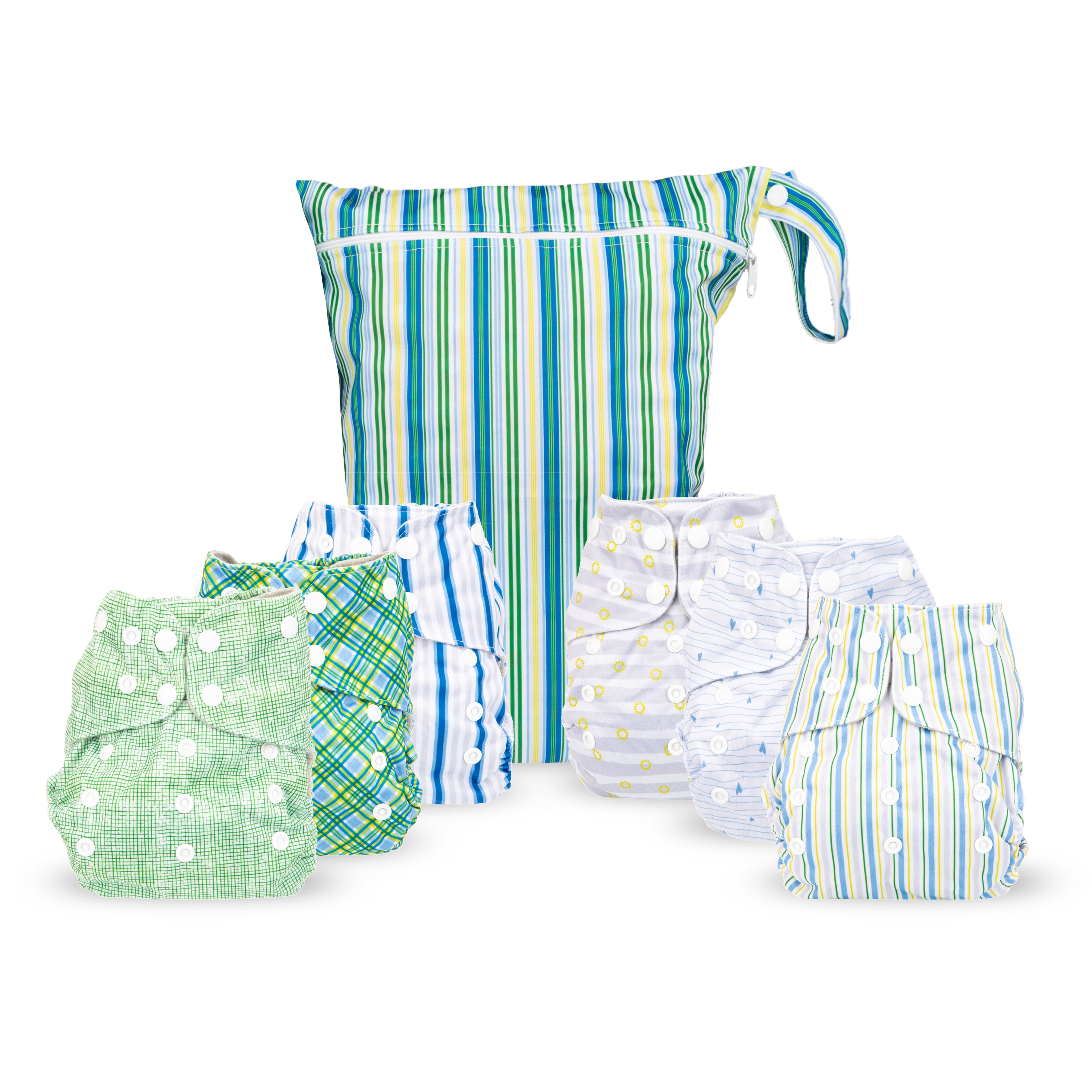 Simple Being Reusable Cloth Diapers,6 Pack Pocket Adjustable Size ...