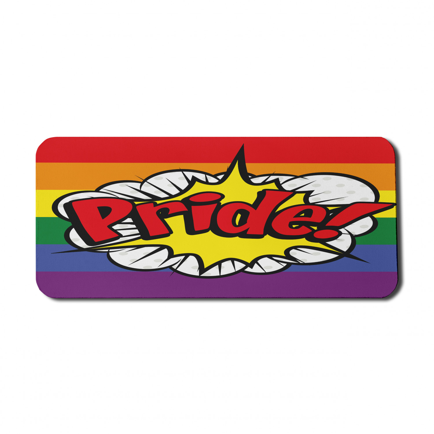 Pride Computer Mouse Pad, Pop Art Style Comic Book Pride Hand Lettering ...