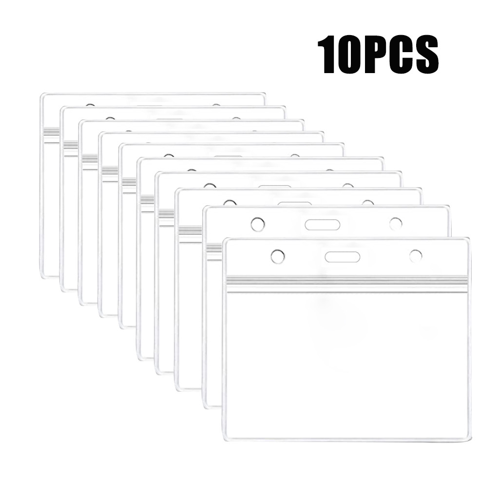 Extra Thick ID Card Badge Holder, Vertical Clear PVC Card Holder with ...