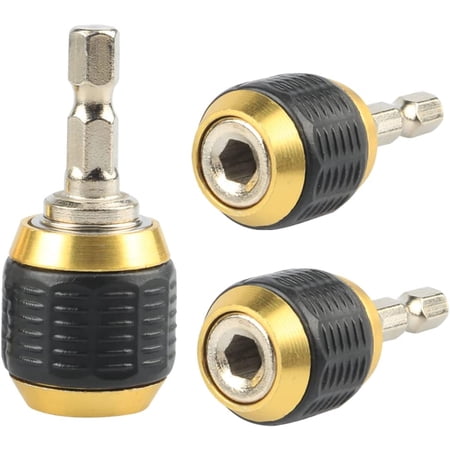 YERDGARY 3Pcs Universal 1/4inch Hex Grip Retractable Drill Chuck ...