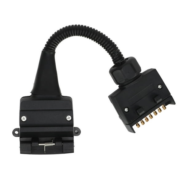 Trailer Adapter 7 Pin Flat Male Plug to 12 Pin Flat Female Socket ...