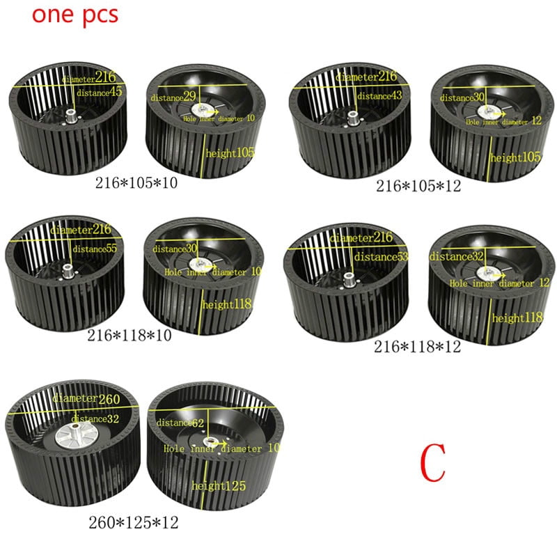 Centrifugal plastic wind wheel plastic wind wheel impeller fan blower ...