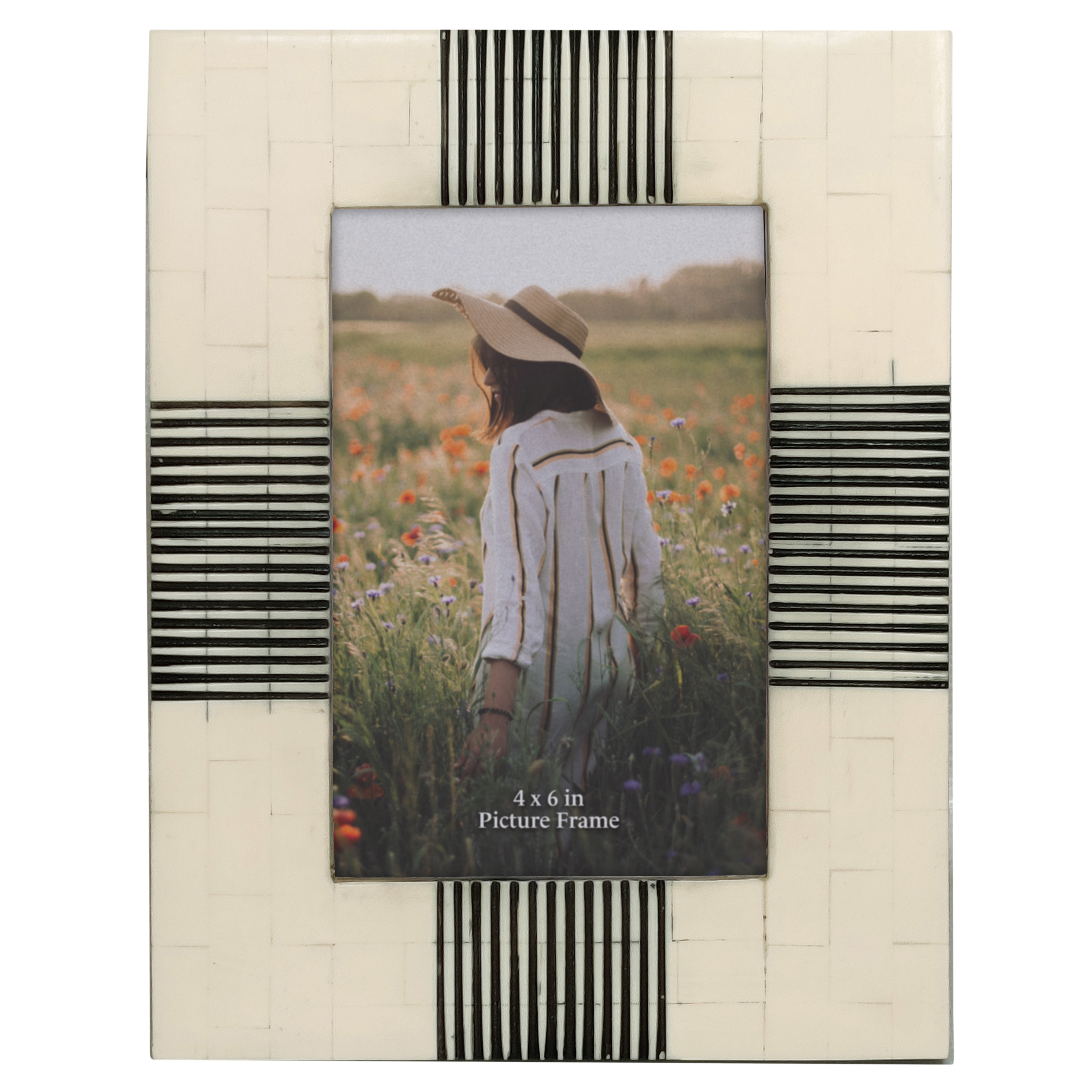 Sagebrook Home Resin, 4x6 Abstract Photo Frame, Black/white - Walmart.com