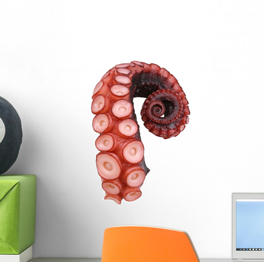 Curled Octopus Tentacle Wall Decal Wallmonkeys Peel and Stick Graphic ...