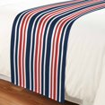 Bed Runner Red Striped Bedding Scarves Soft Decorative Bed Flag Navy ...
